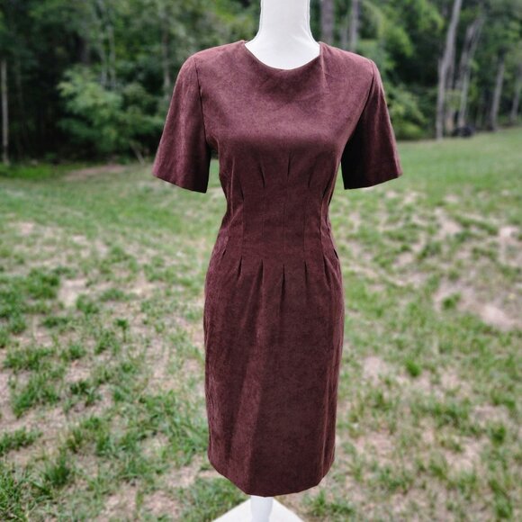 Worthington | Dresses | Authentic Vintage 8s 90s Seude Feel Fall Sheath ...